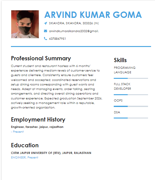 Er.Arvind Goma|Full-Stack Web Developer